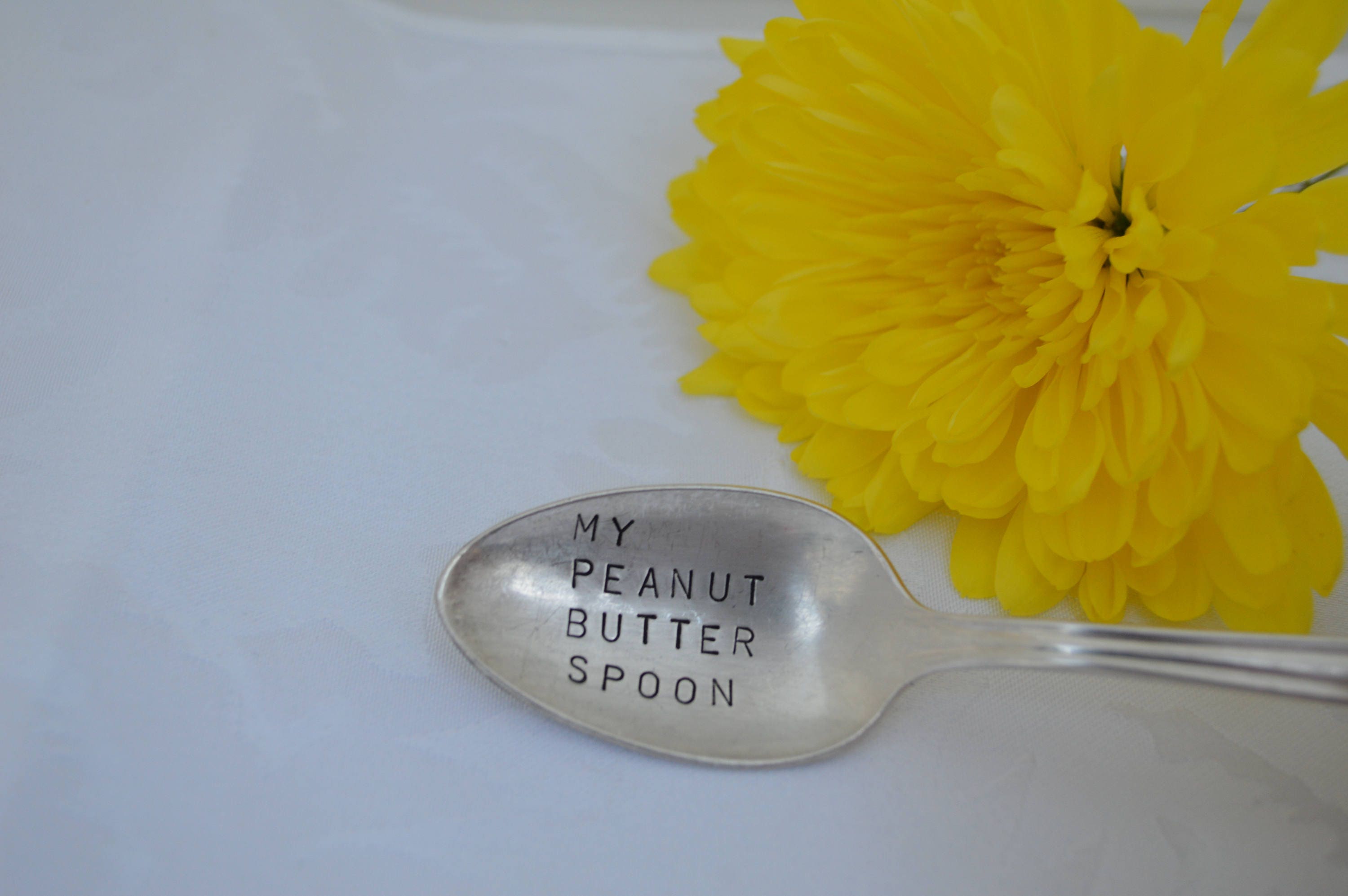 My PEANUT BUTTER SPOON. for Pb or Pb &J Hand Stamped on - Etsy