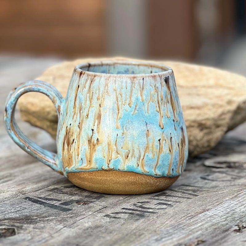 Blue Pottery Mugs - Etsy