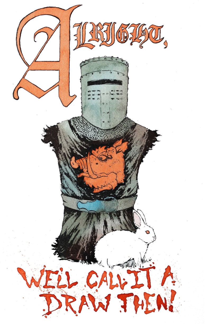 Monty Python and The Holy Grail Black Knight 11x17 Print | Etsy