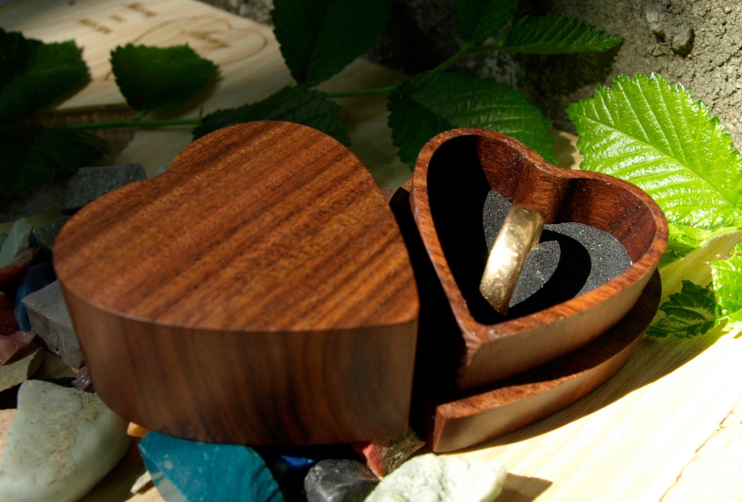 Wooden Ring Box Engagement Ring Box Jewelry Box Wooden Ring Bearer ...