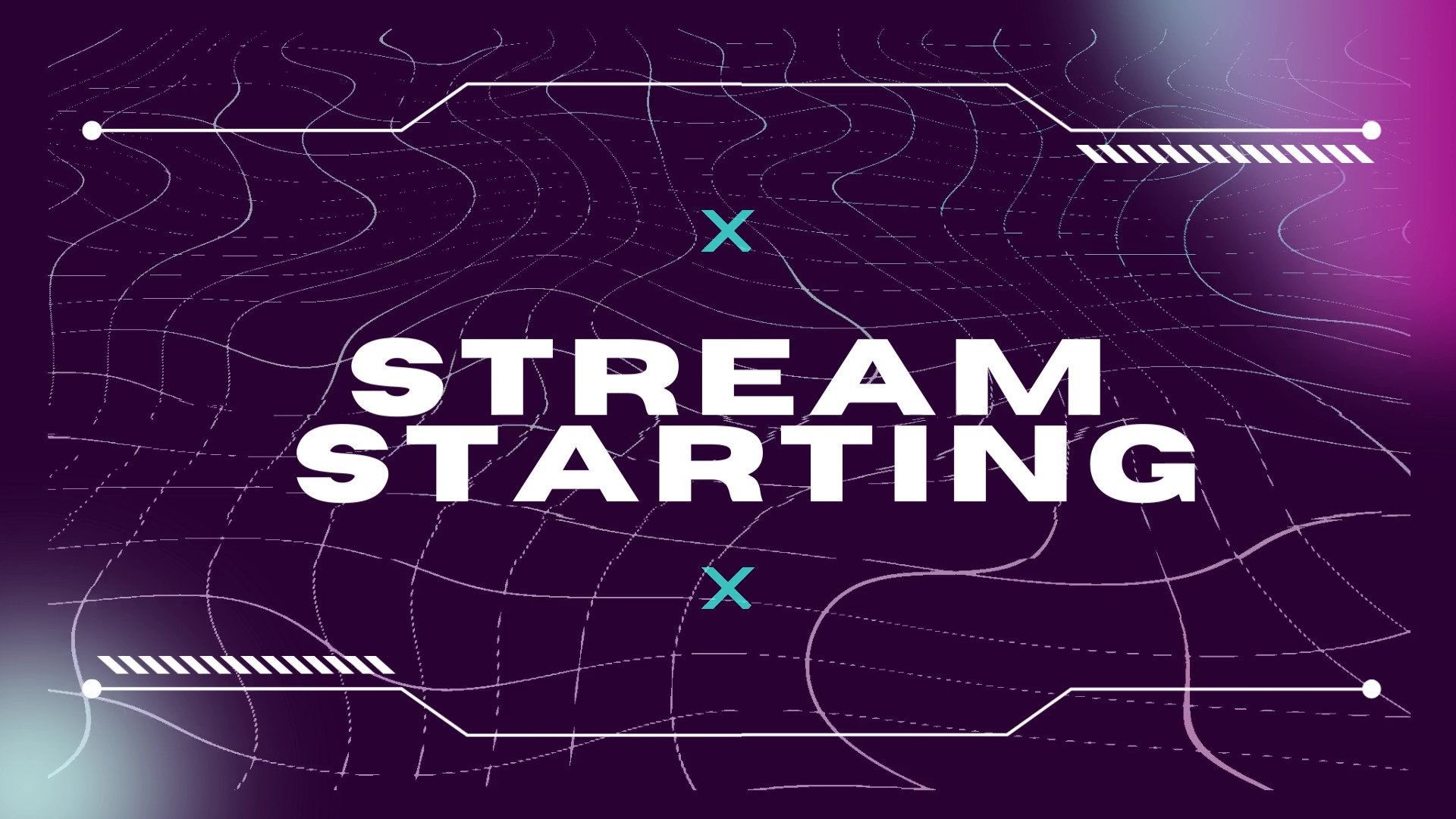 Basic Stream Starting Twitch Starting Scene Purple Cyber - Etsy