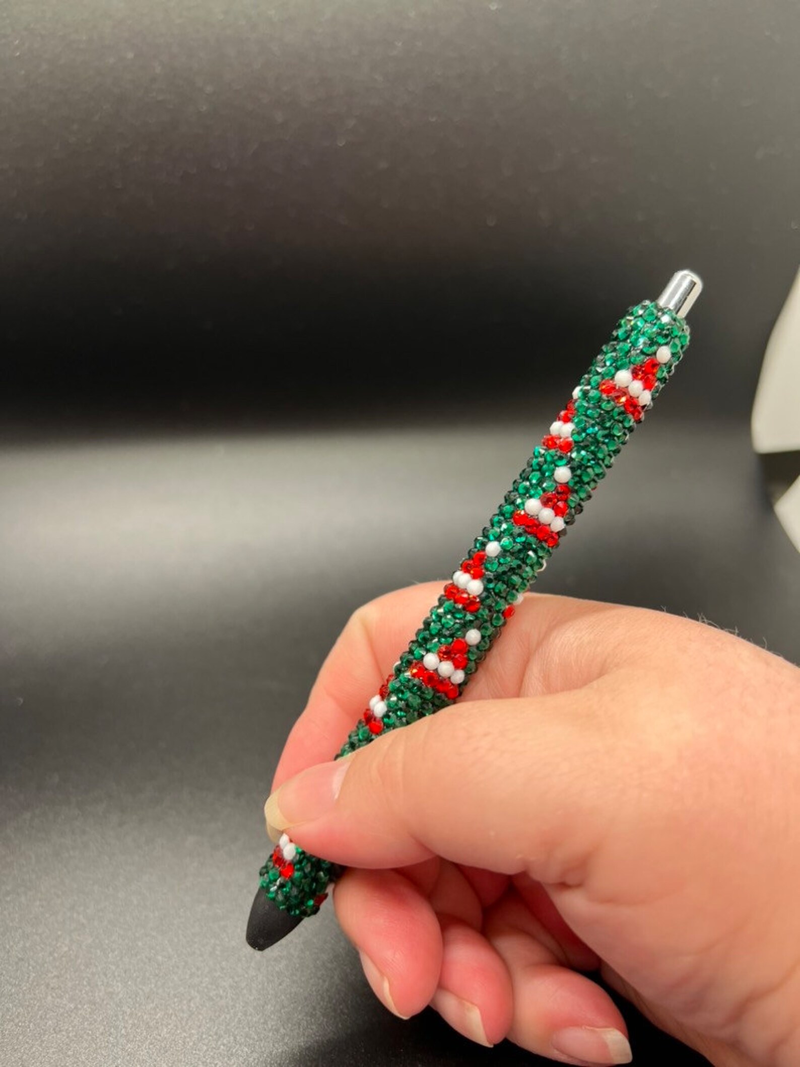 Santa Hat Rhinestone Pen - Etsy