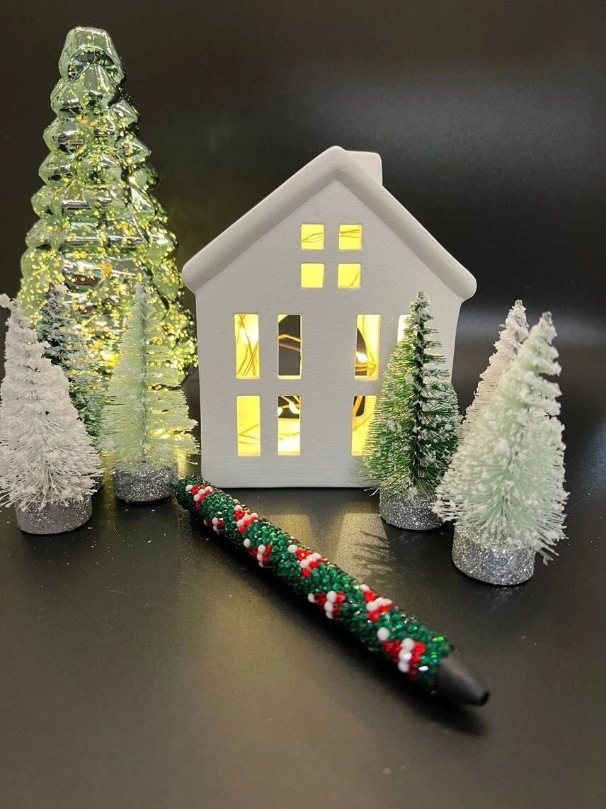Santa Hat- Rhinestone Pen - Etsy