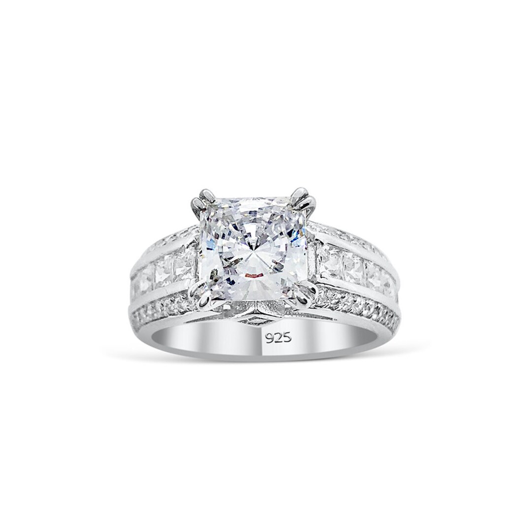 Princess Sterling Ring, Sterling Silver Rings, Classic Sterling Silver ...