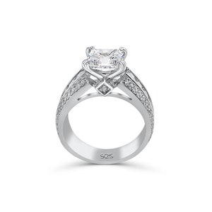 Princess Sterling Ring, Sterling Silver Rings, Classic Sterling Silver ...