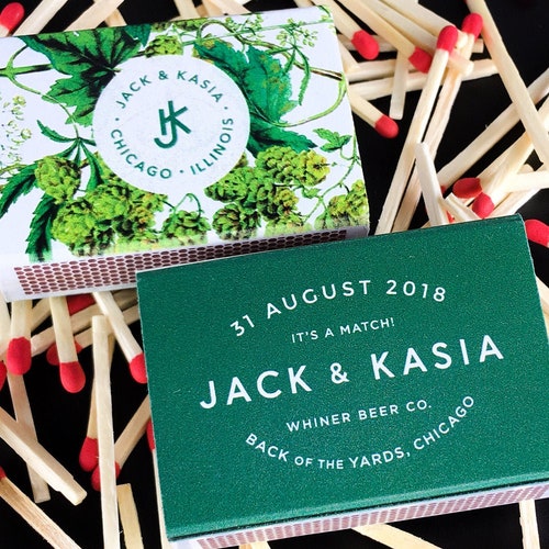 Personalized Floral Wedding Matchboxes Custom Wedding Favor - Etsy