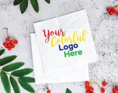 Set of 50 Personalized Colorful Logo Napkins Photo Napkins - Etsy