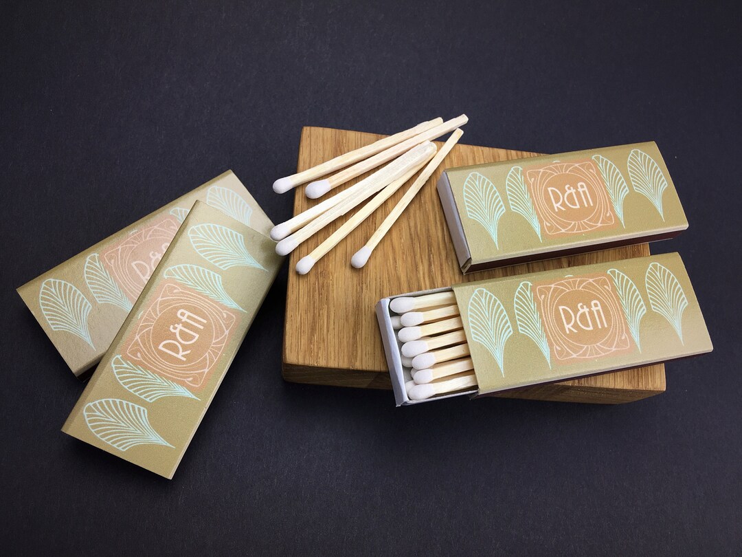 Set of Monogram Matchboxes * Personalized Matches * Custom Macthes ...