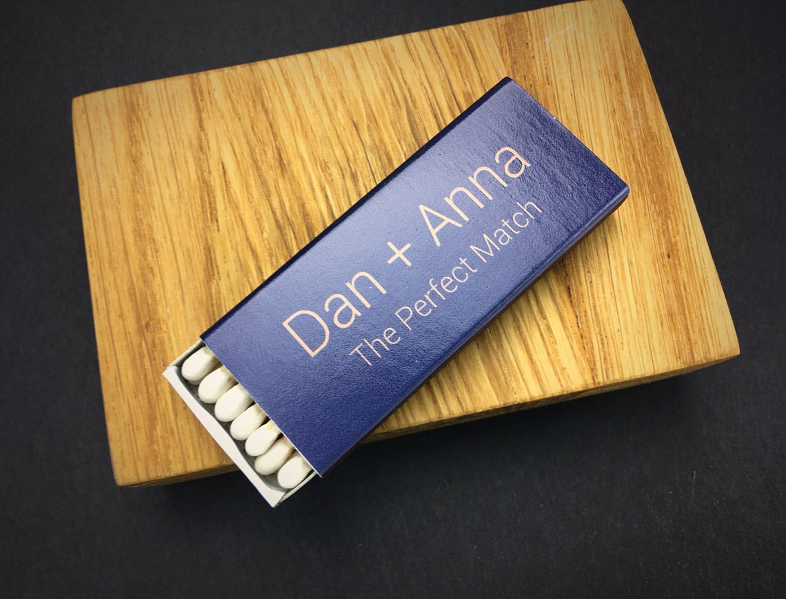 Set of the Perfect Match Matches Personalized Matchbox | Etsy