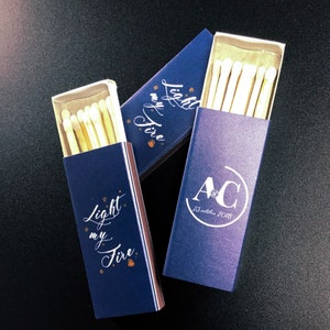 Light My Fire Matchboxes - Custom Wedding Favor Design Matches - Etsy