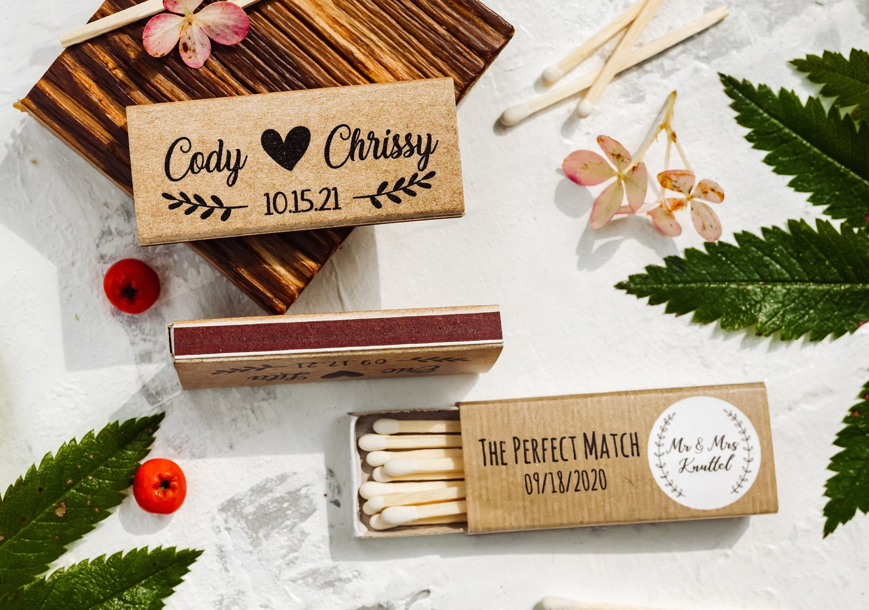 THE PERFECT MATCH Navy Blue Wedding Custom Matchboxes / Wedding Favor ...