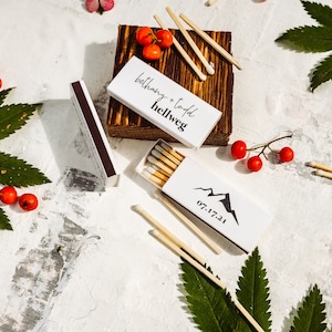 THE PERFECT MATCH Navy Blue Wedding Custom Matchboxes / Wedding Favor ...