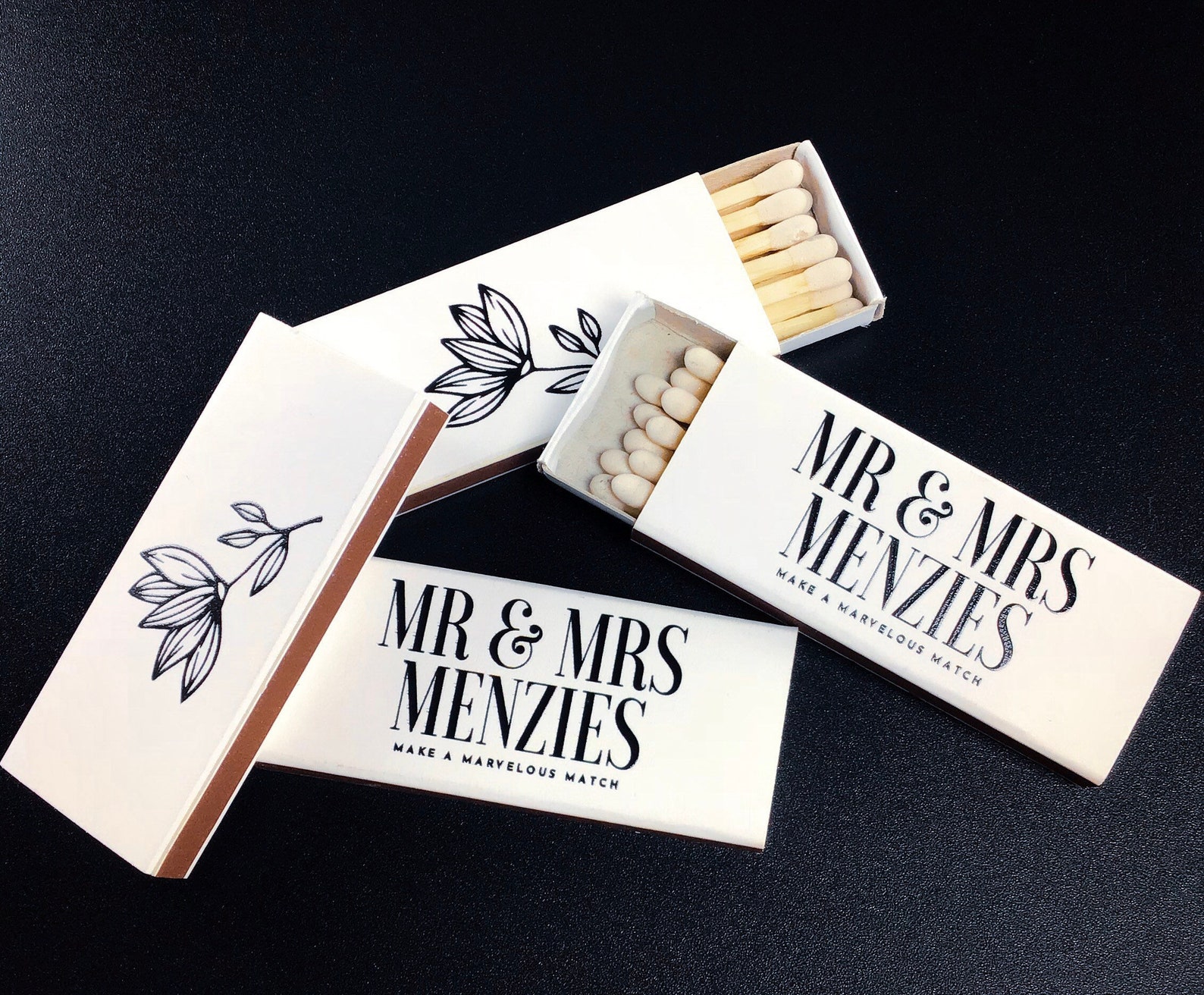 Personalized Mr and Mrs Matchboxes - Custom Design Mr&mrs Matches ...