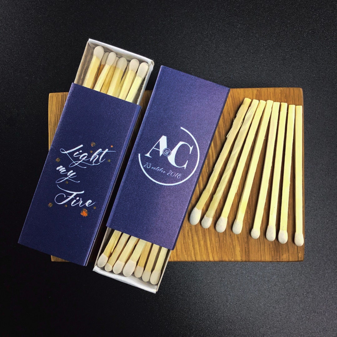 Light My Fire Matchboxes - Custom Wedding Favor Design Matches - Etsy