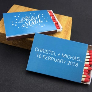 Set of Custom Matchboxes / the Perfect Match / Wedding Favors / First ...