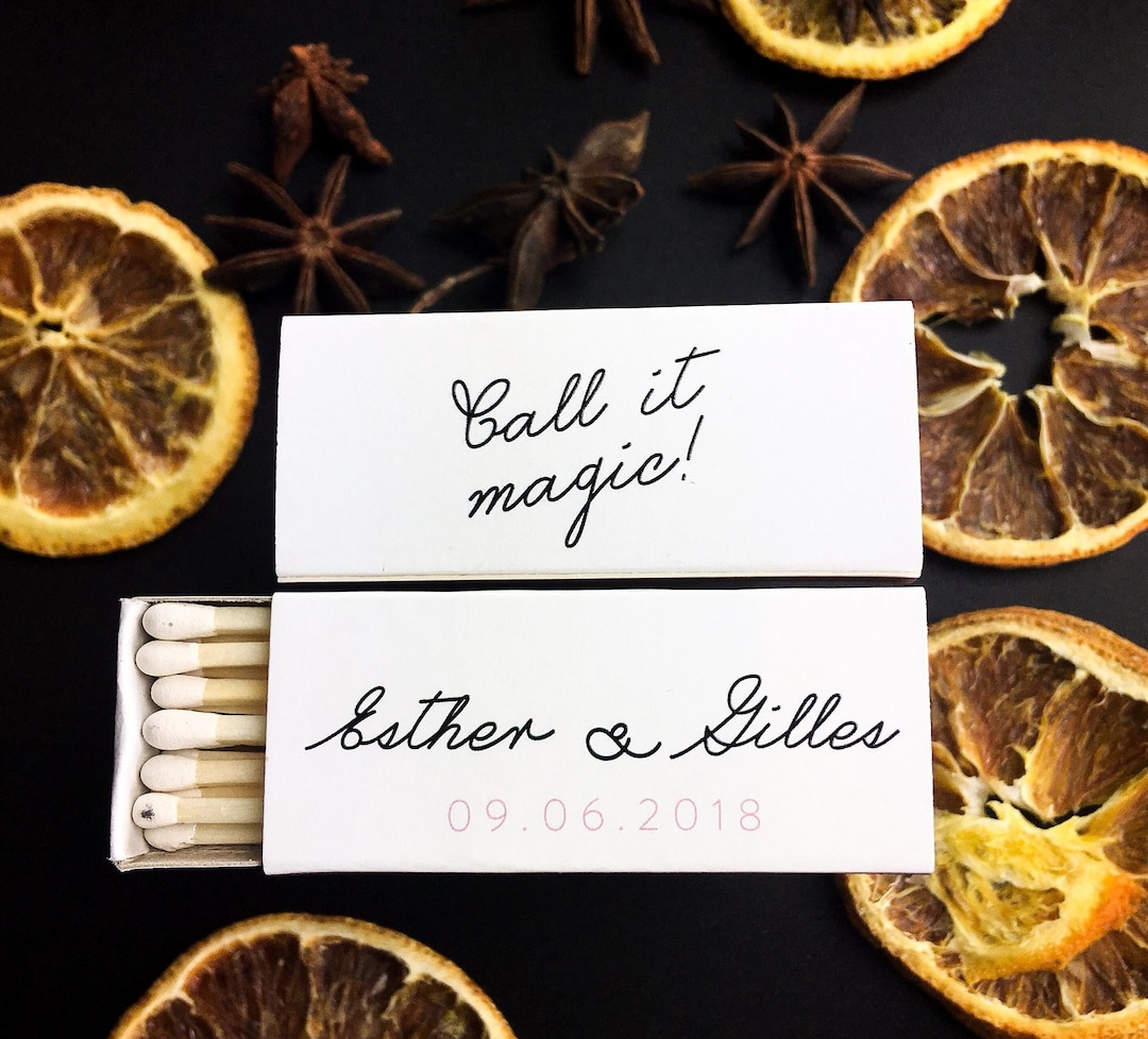 Matchbox / Wedding Favors / Weeding Decor / Custom Matchboxes / Black ...