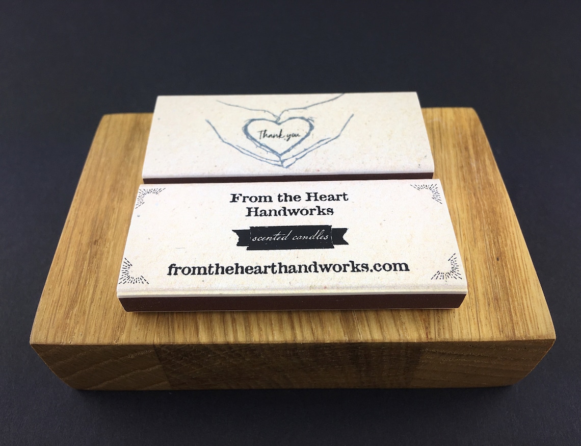 Custom Made Company Machboxes - Personalized Candle Matches - Thank You ...