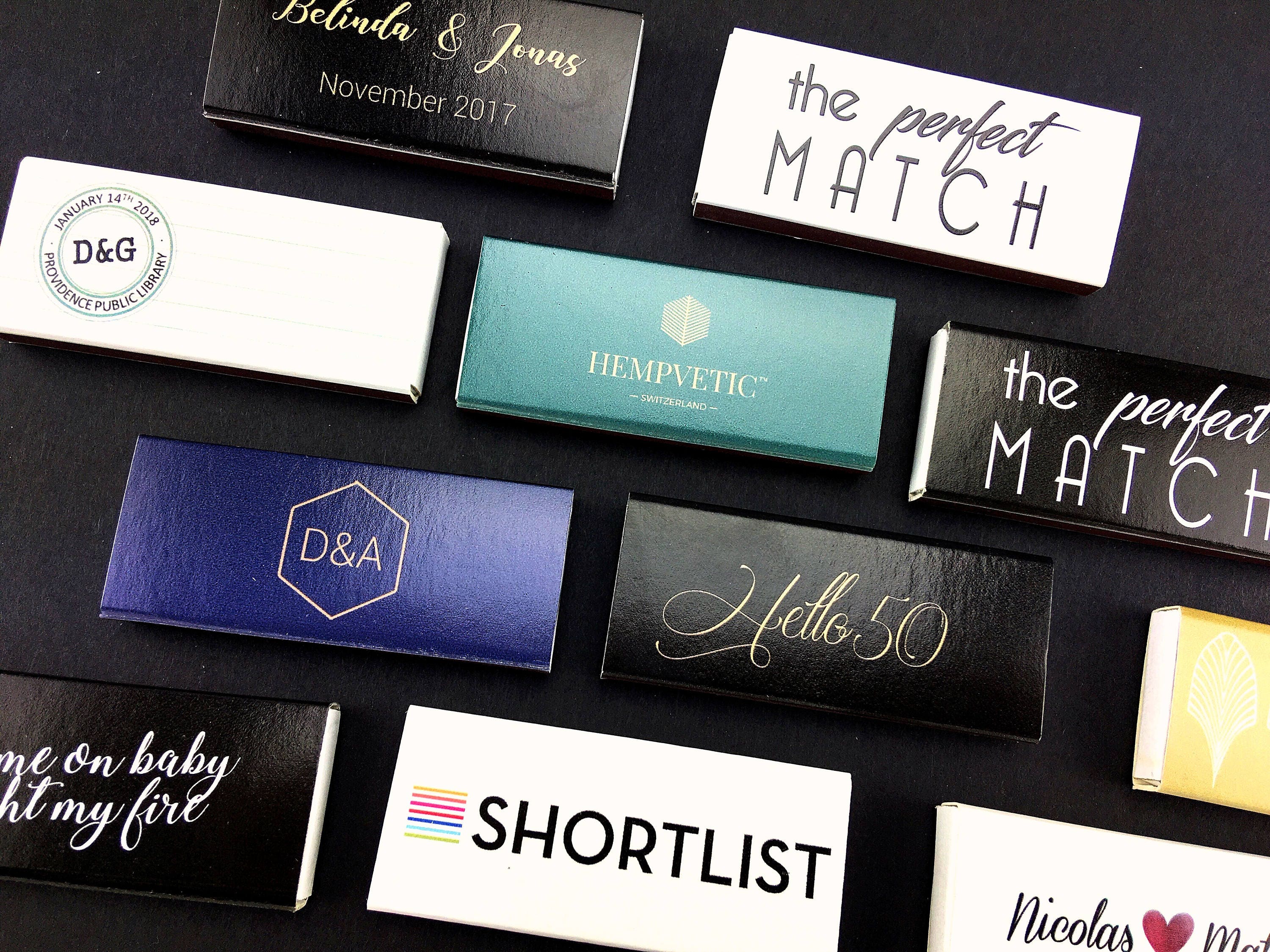 Couple Custom Design Matchboxes - Personalized Design Matchbooks - Etsy