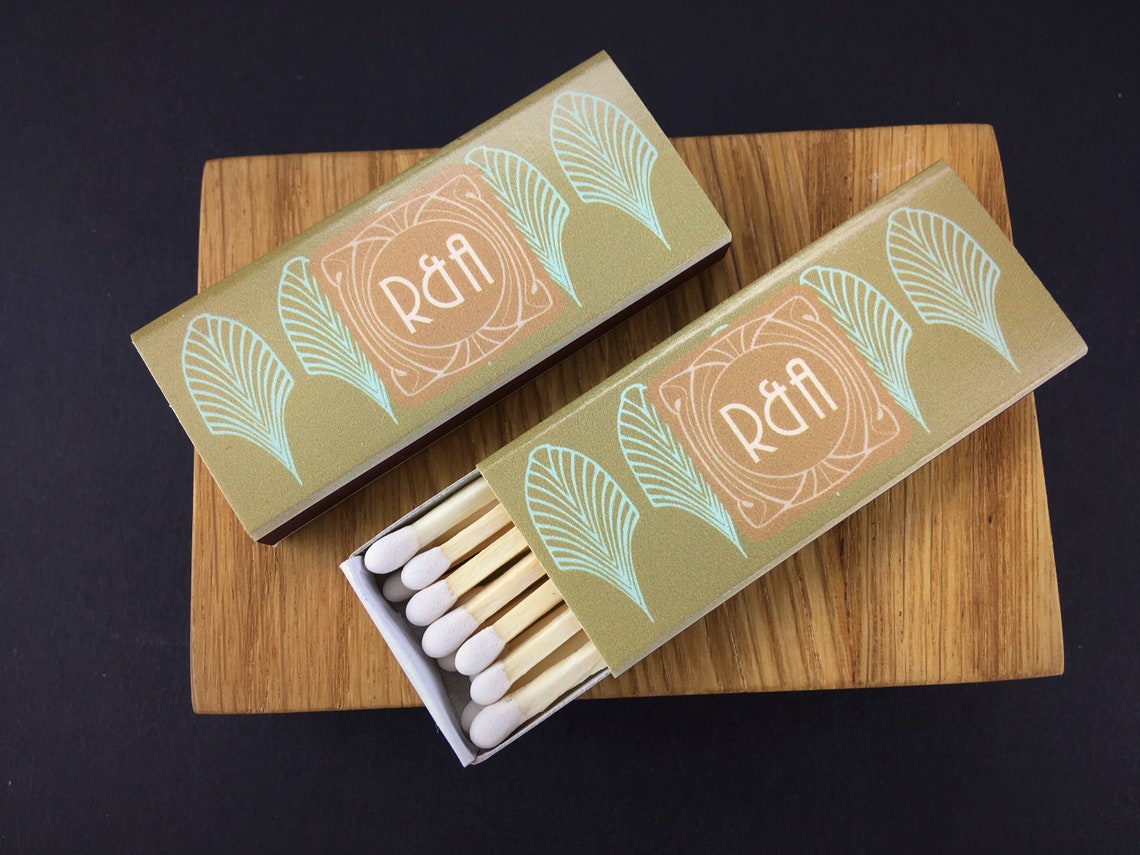 Set of Monogram Matchboxes Personalized Matches Custom - Etsy