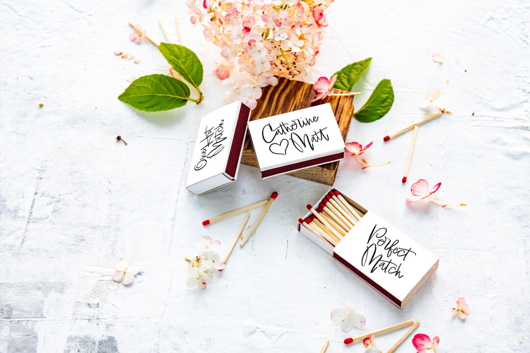 Personalized Matchbox Wedding Favors / Custom Wedding Matches With ...