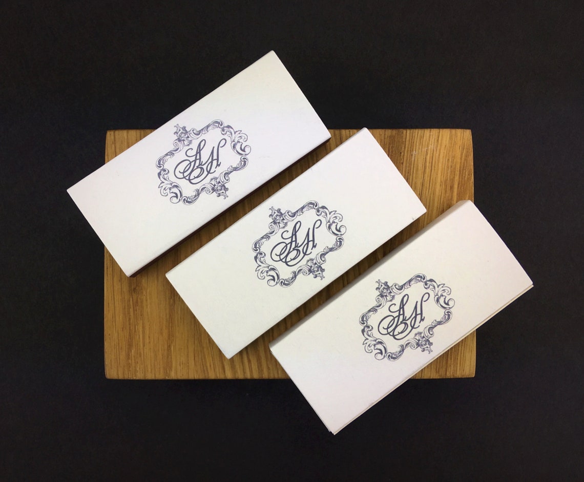 Set of Wedding Monogram Matchboxes Personalized Matches - Etsy