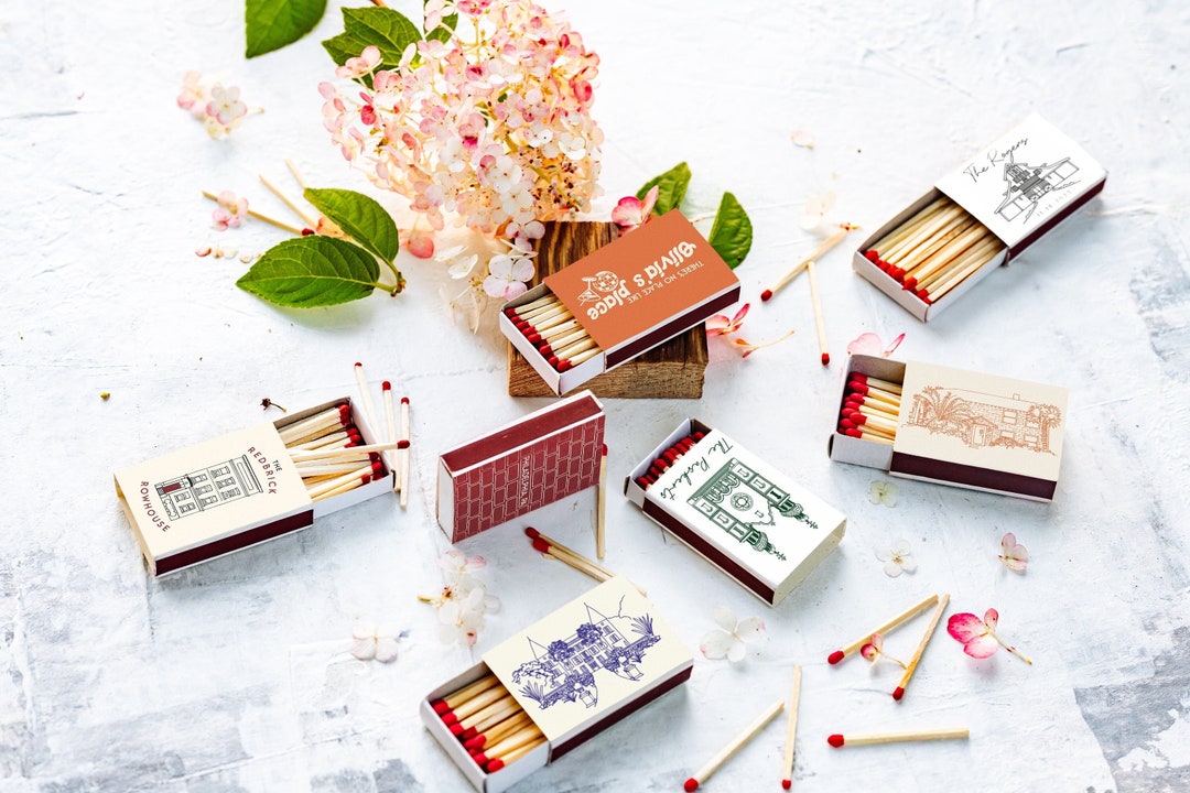Personalized Wedding Favors / Custom Matchboxes / Venue Sketch ...