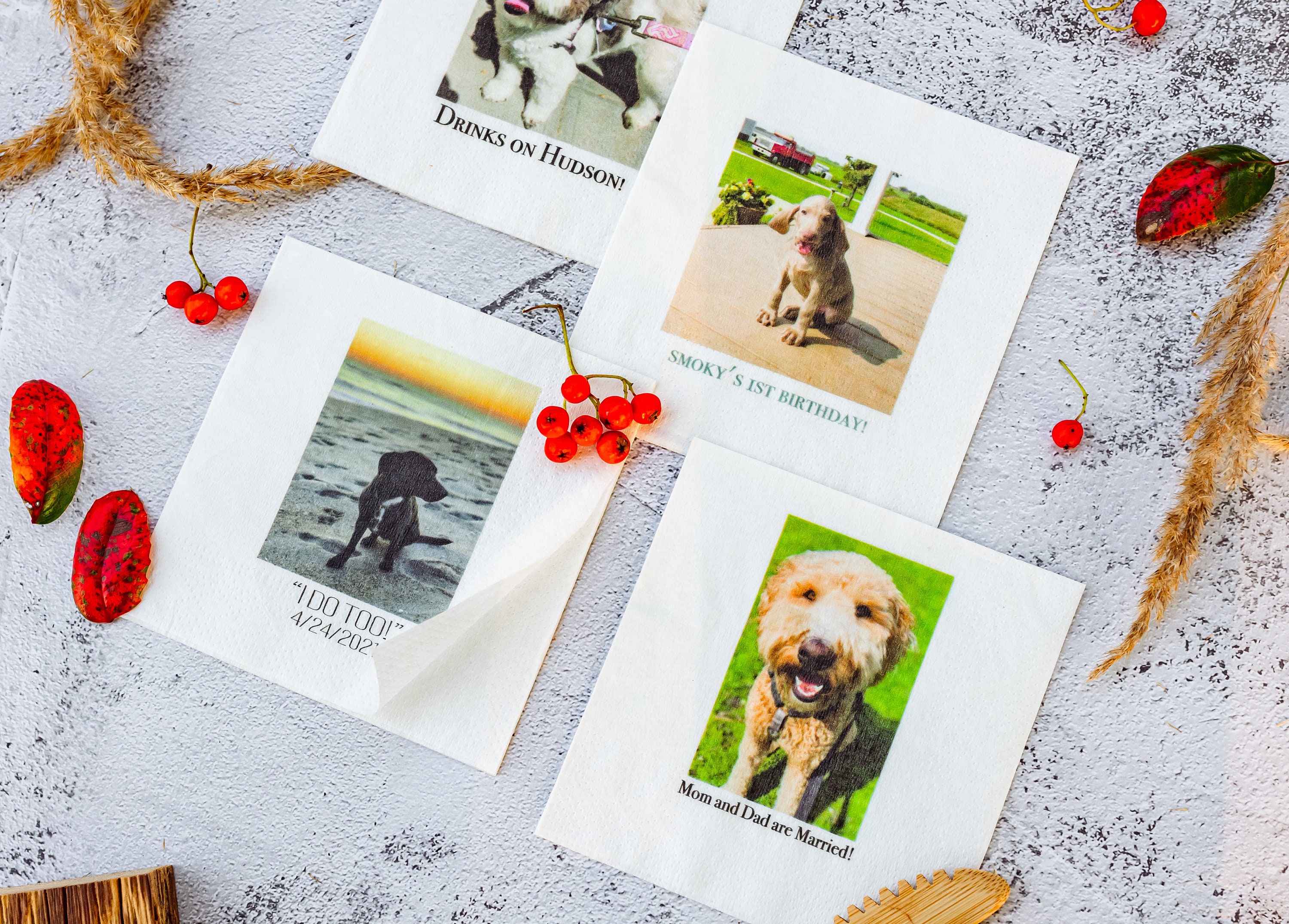 50 LOGO Napkins / Photo Napkins / Custom Serviette / Business - Etsy UK