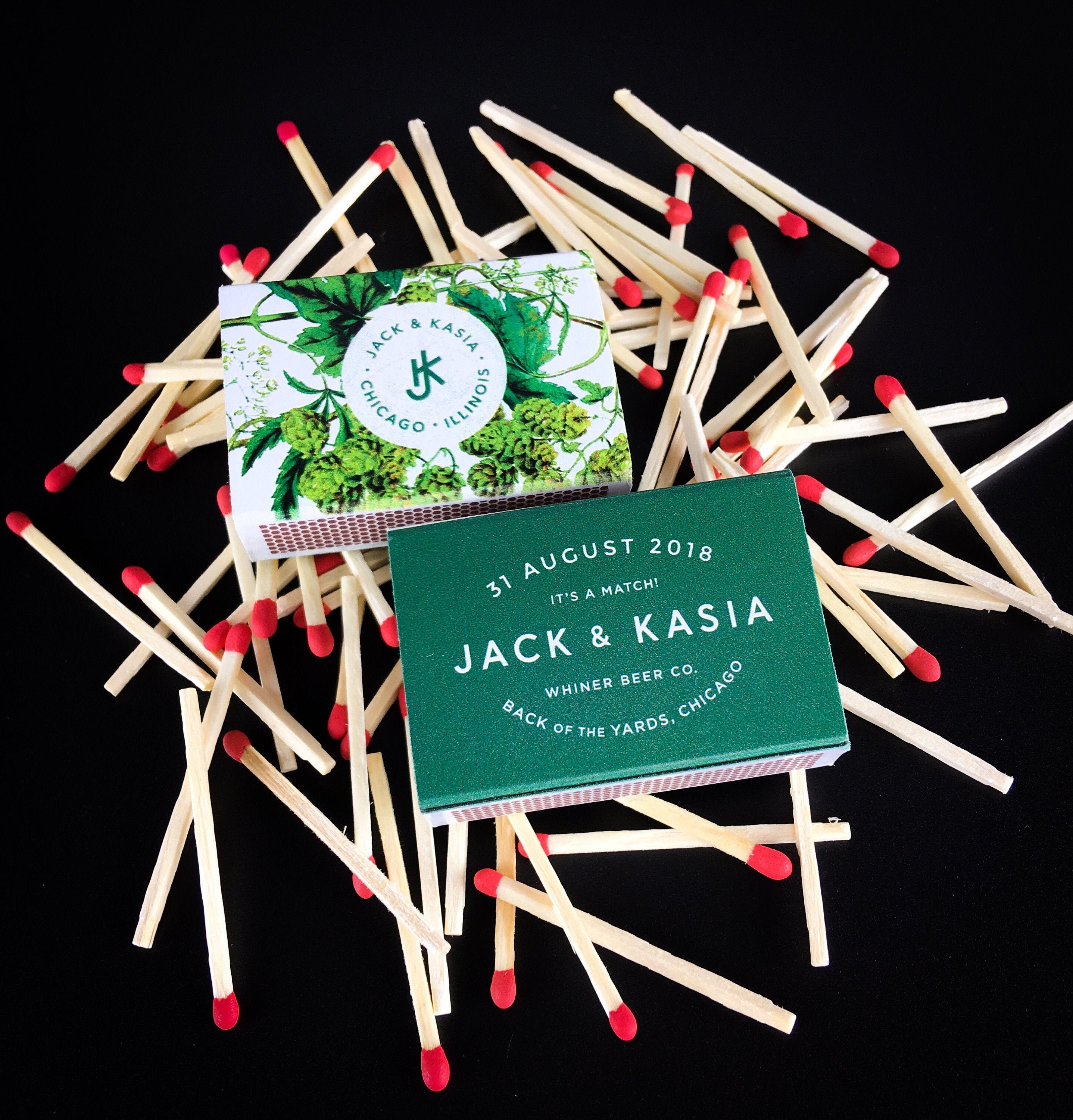 Personalized Floral Wedding Matchboxes - Custom Wedding Favor Floral - Etsy