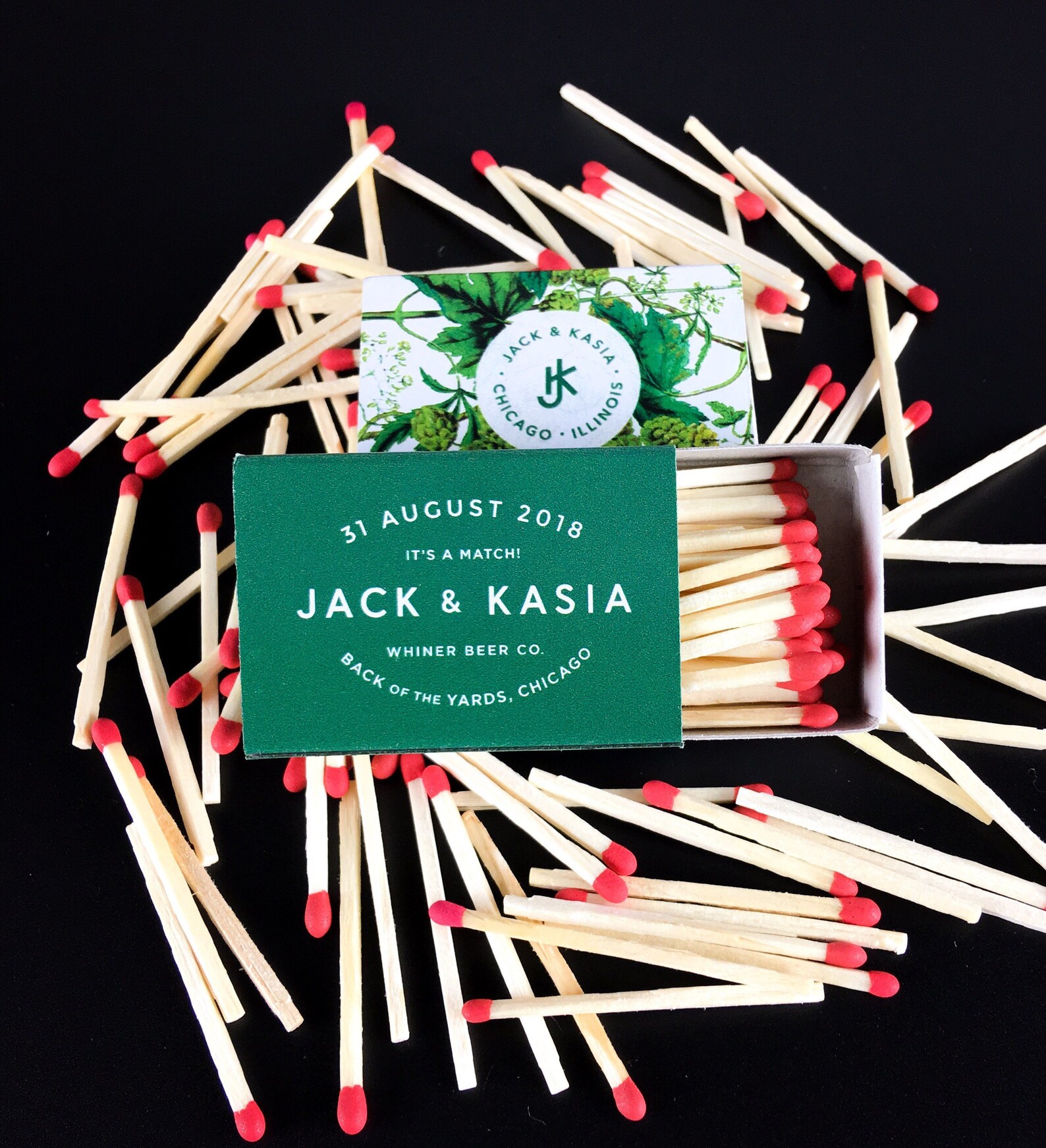 Personalized Floral Wedding Matchboxes - Custom Wedding Favor Floral - Etsy