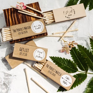 THE PERFECT MATCH Navy Blue Wedding Custom Matchboxes / Wedding Favor ...