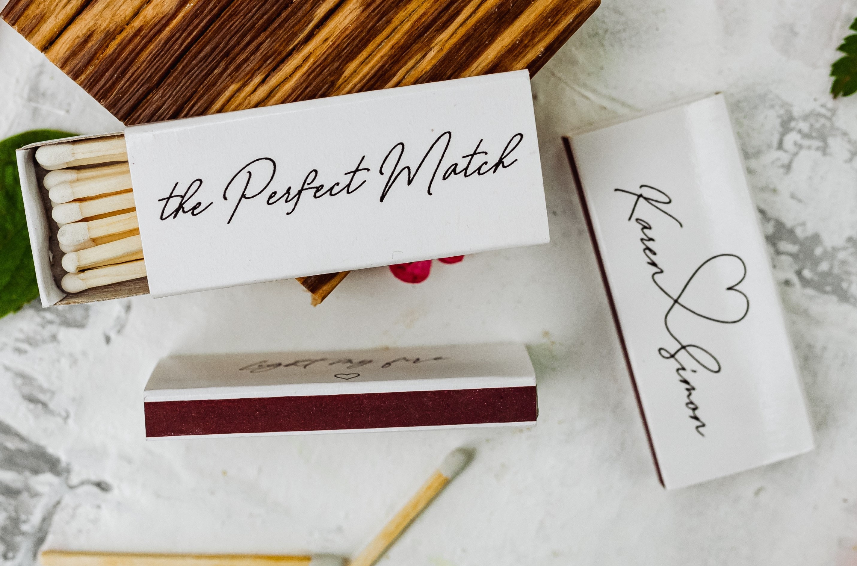 THE PERFECT MATCH Navy Blue Wedding Custom Matchboxes / Wedding Favor ...