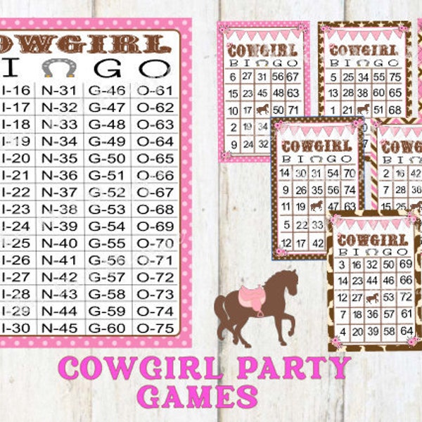 Cowgirl Bingo - Etsy