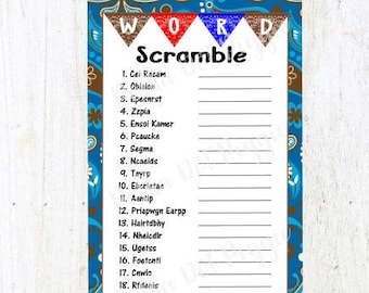Cowboy Word Scramble - Etsy