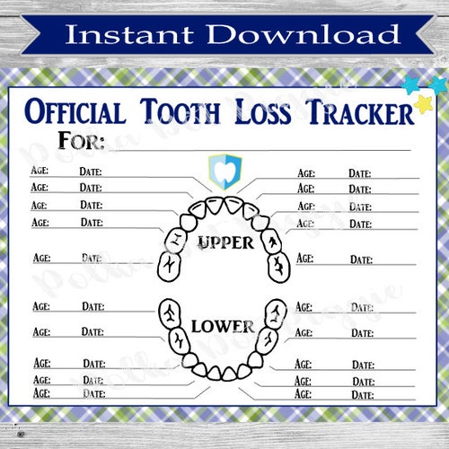 Lost Tooth Tracker Certificate Boy Tooth Fairy Instant - Etsy