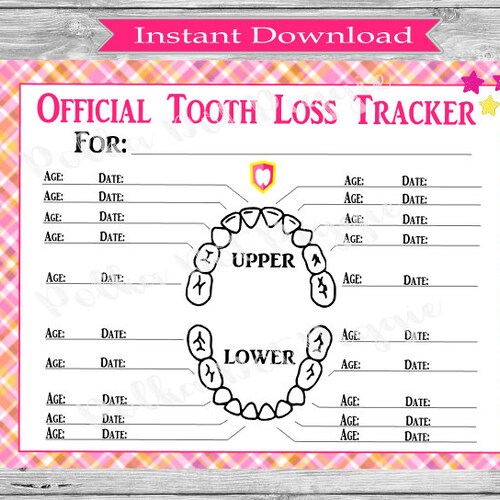 Lost Tooth Tracker Certificate Boy Tooth Fairy Instant - Etsy