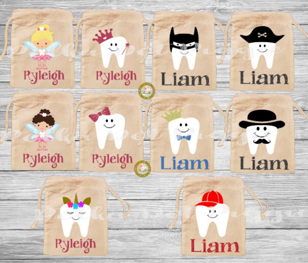 Tooth Fairy Bag Personalized / Tooth Fairy Pouch / Tooth Fairy Cotton ...