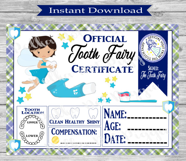 Tooth Fairy Certificate