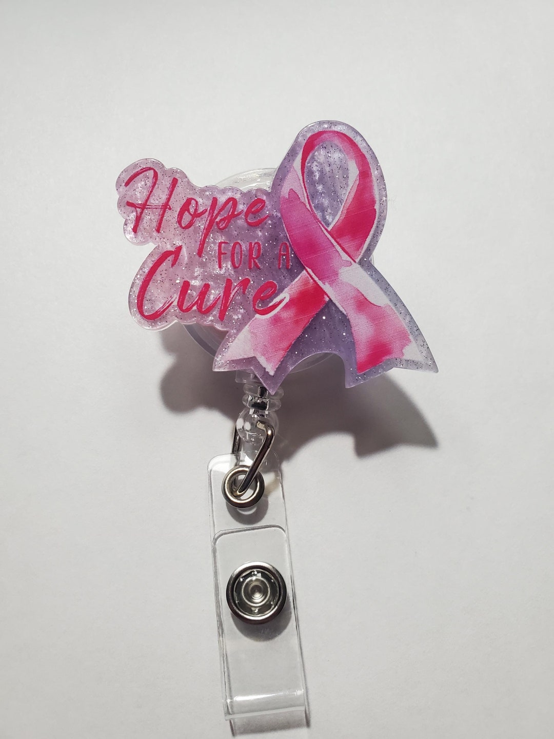 Hope for a Cure Breast Cancer Badge, Breast Cancer Awareness Badge ...