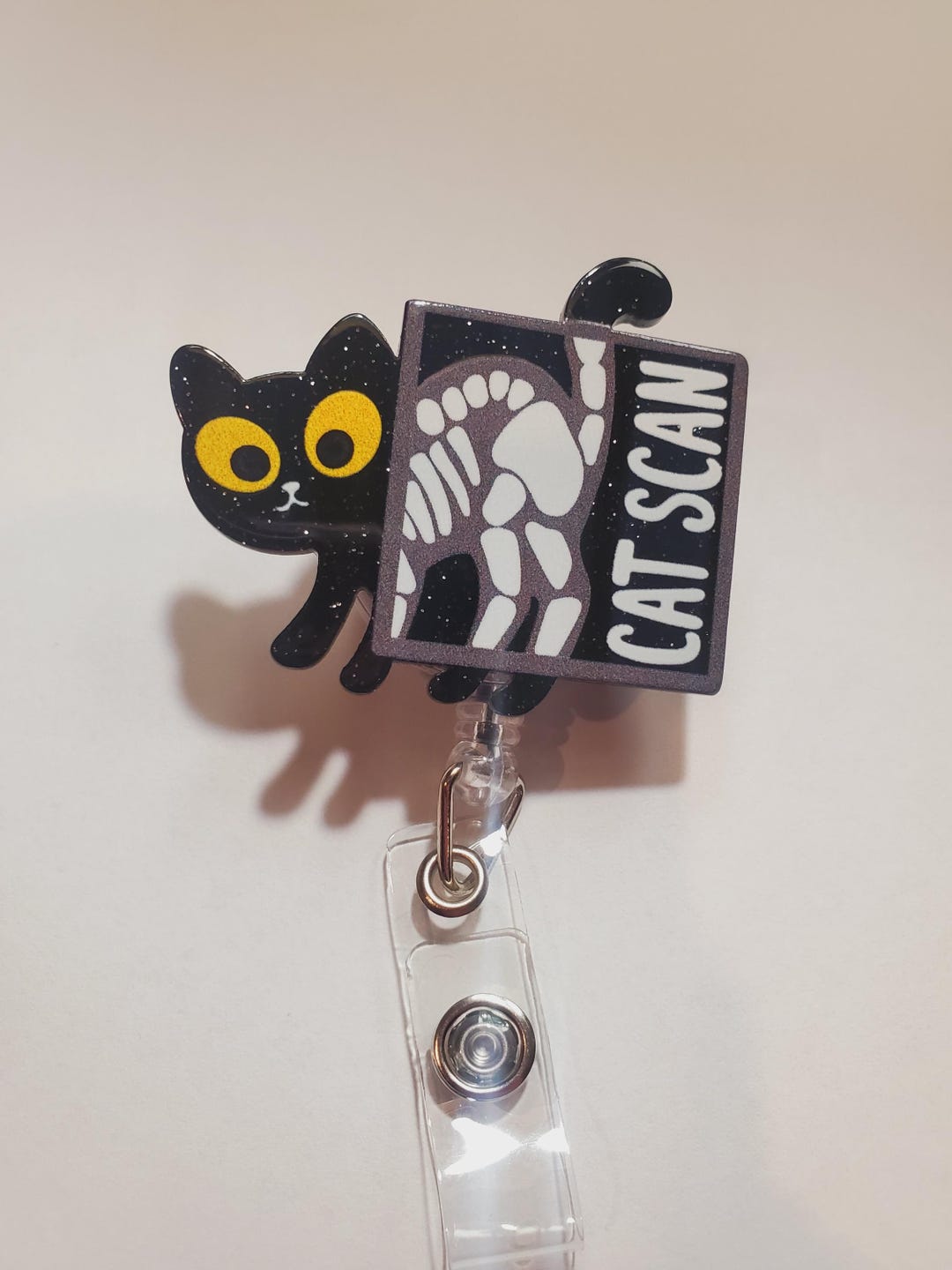 Cat Scan Badge, X-ray Badge, X-ray Tech Badge, X-ray Funny Badge, Black ...