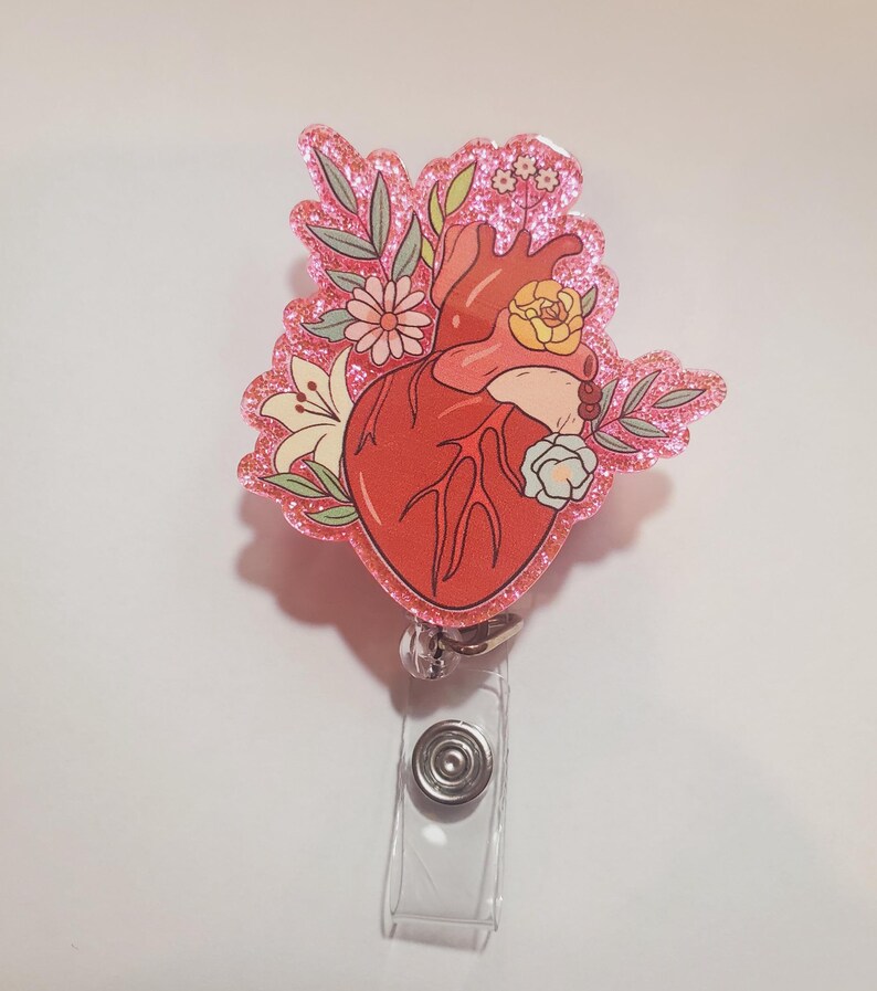 Cardiology Badge, Heart Badge Reel, Anatomy of Heart Badge, Nursing ...