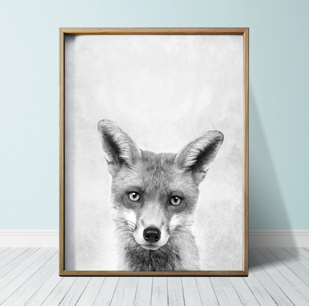 Digital Prints Fox Print Wall Art Prints Fox Art Cute Animal - Etsy
