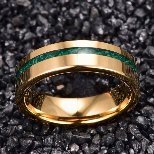 Green Stone Ring Men - Etsy