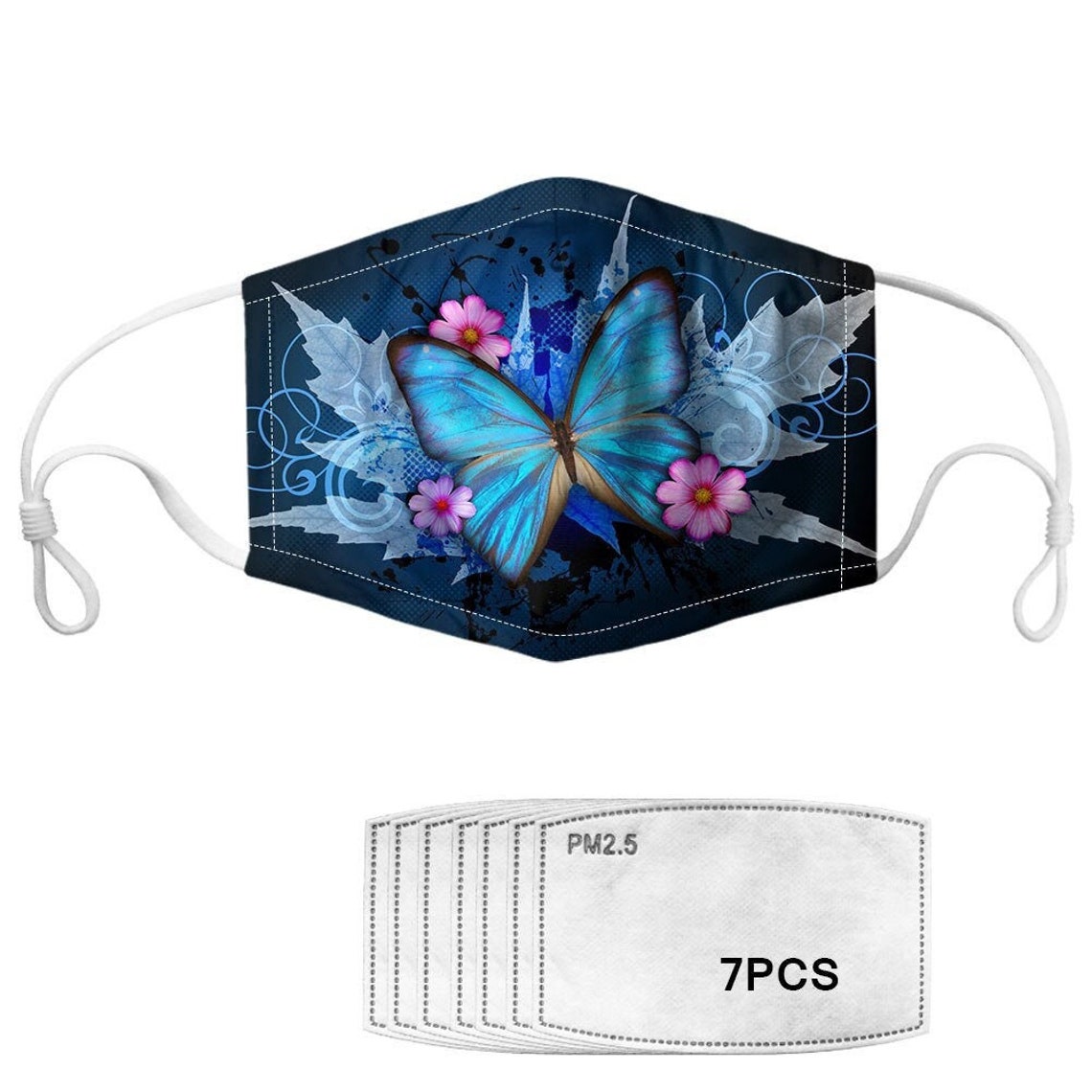 Blue Morpho Butterfly Face Mask Butterfly Mask Blue Butterfly | Etsy