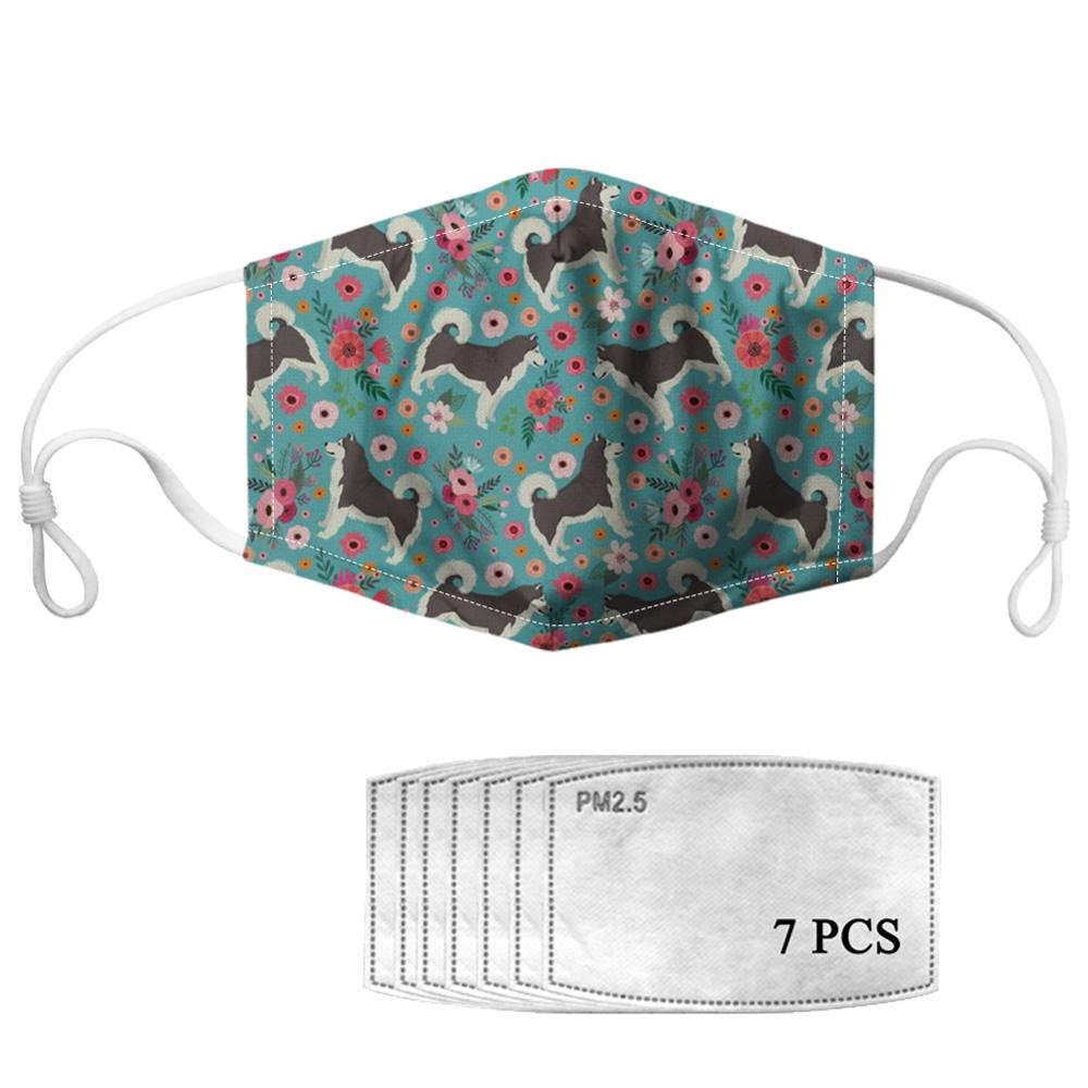 Siberian Husky Mask Huskies Face Mask Womens Mouth Mask for - Etsy ...