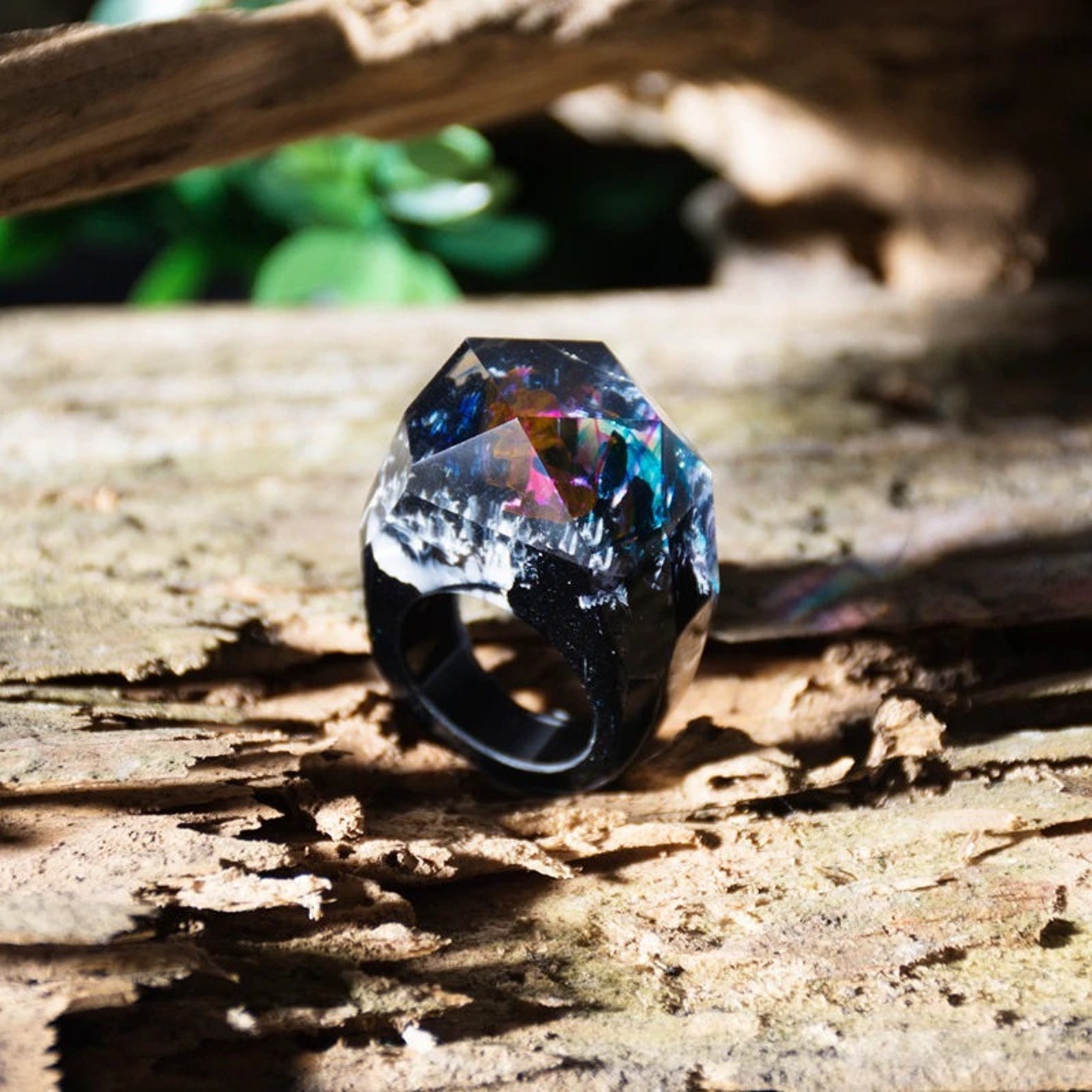 Aurora Borealis Ring Secret World Ring Northern Lights Ring | Etsy