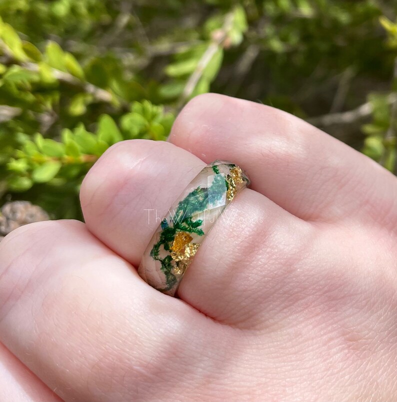 Elven Ring Real Moss Ring Terrarium Jewelry Nature Botanical | Etsy