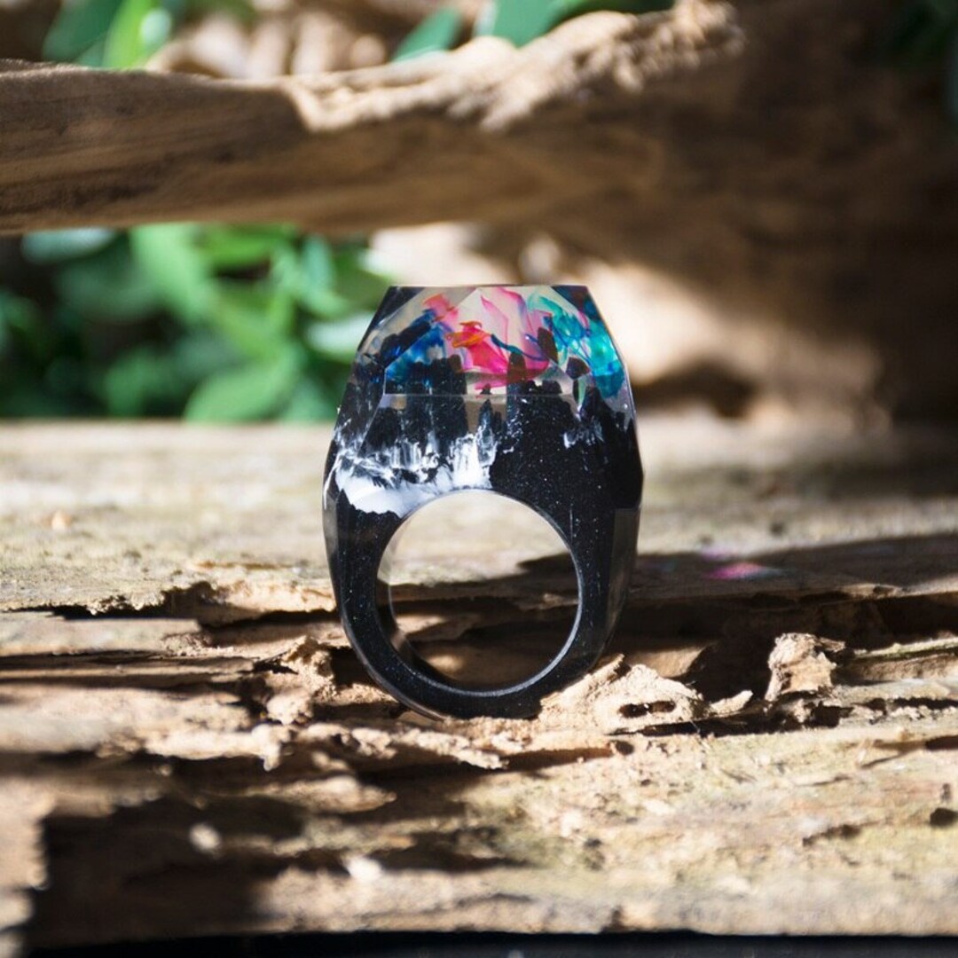 Aurora Borealis Ring Secret World Ring Northern Lights Ring - Etsy