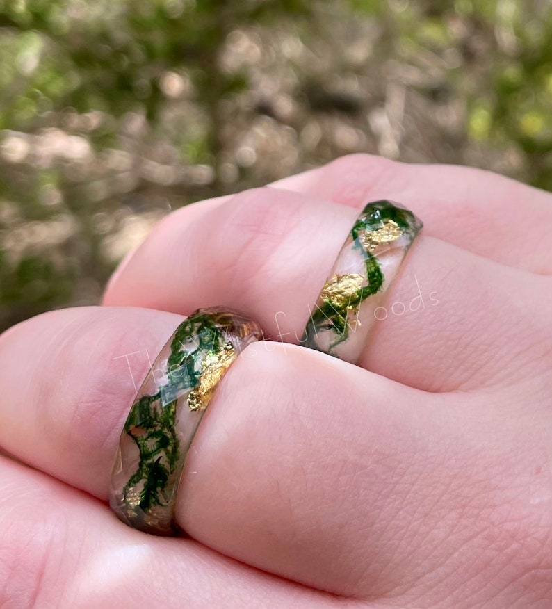 Elven Ring Real Moss Ring Terrarium Jewelry Nature Botanical - Etsy