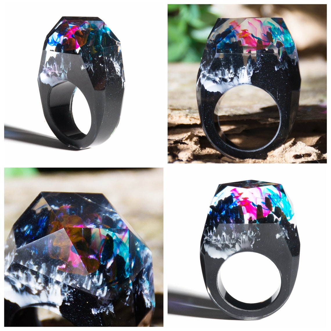 Aurora Borealis Ring Secret World Ring Northern Lights Ring | Etsy