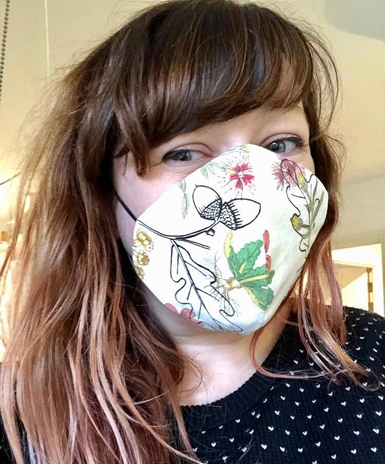 OAK Acorn / face mask / reusable / washable / handprinted / | Etsy